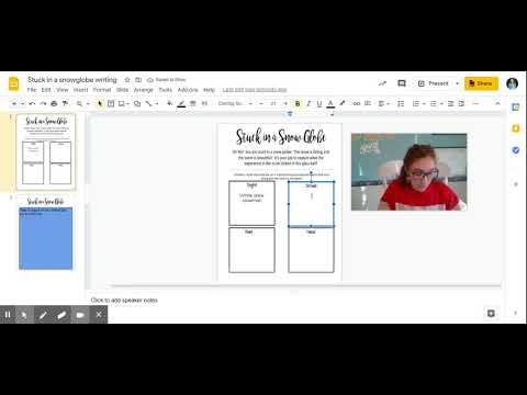 Stuck in a snowglobe writing - Google Slides