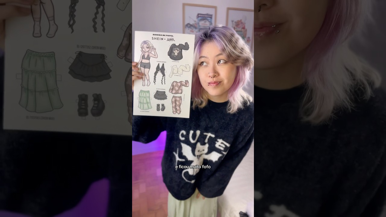 I created a PAPER DOLL🎀 for you to print! #ad @SHEINOFFICIAL