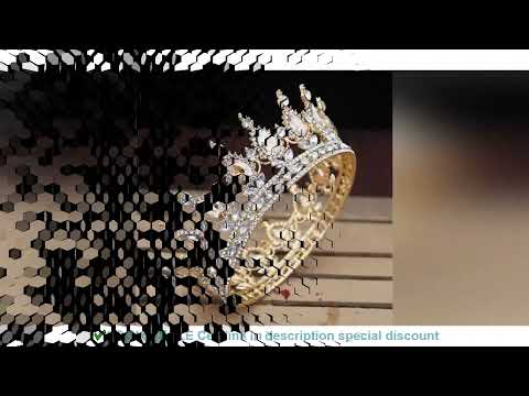 Vintage Royal Queen King Tiaras and Crowns for Women Princess Prom Wedding Tiaras Full Round Diadem