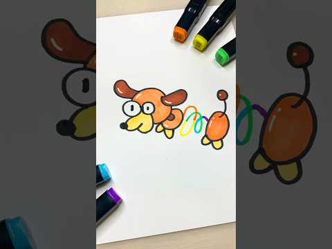 How to draw Slinky Dog |Easy and Fun #drawing #daily
