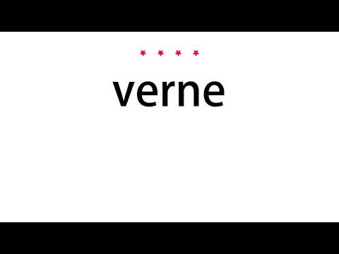 How to pronounce verne - Vocab Today