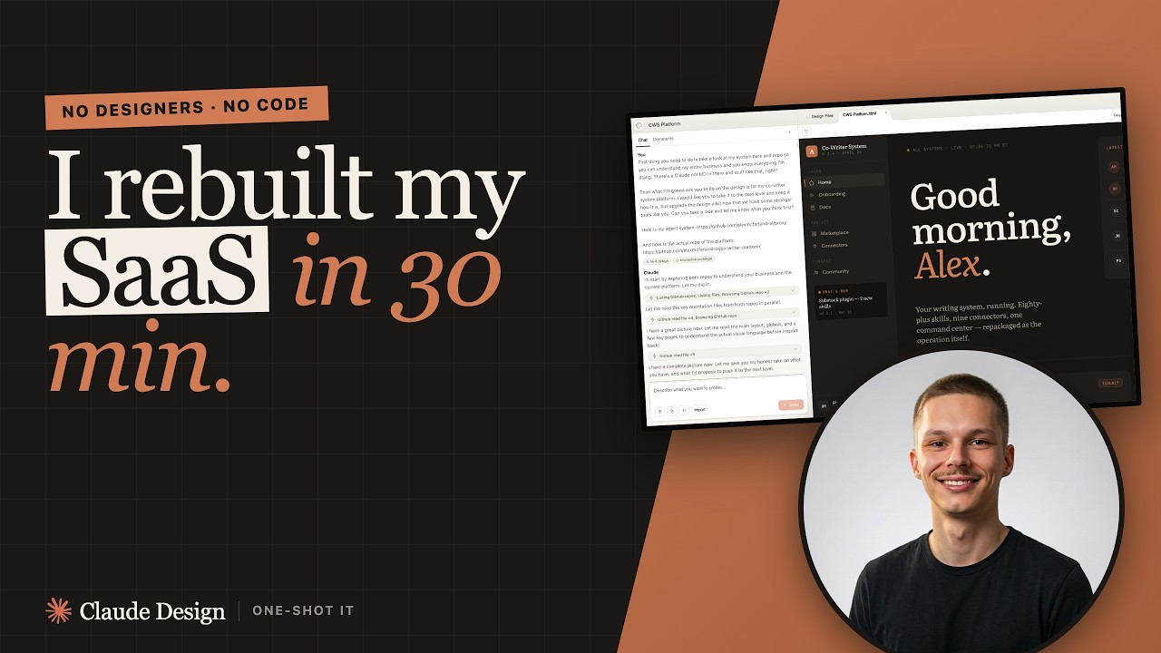 I Redesigned My SaaS with Claude Design (In 30 Minutes)