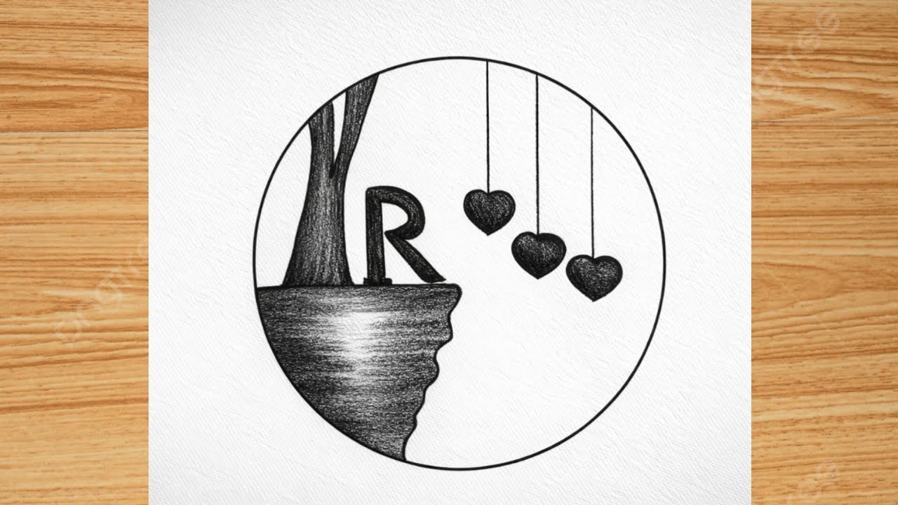 Easy R Letter Simple Drawing Pencil Sketch Art For Biginner 