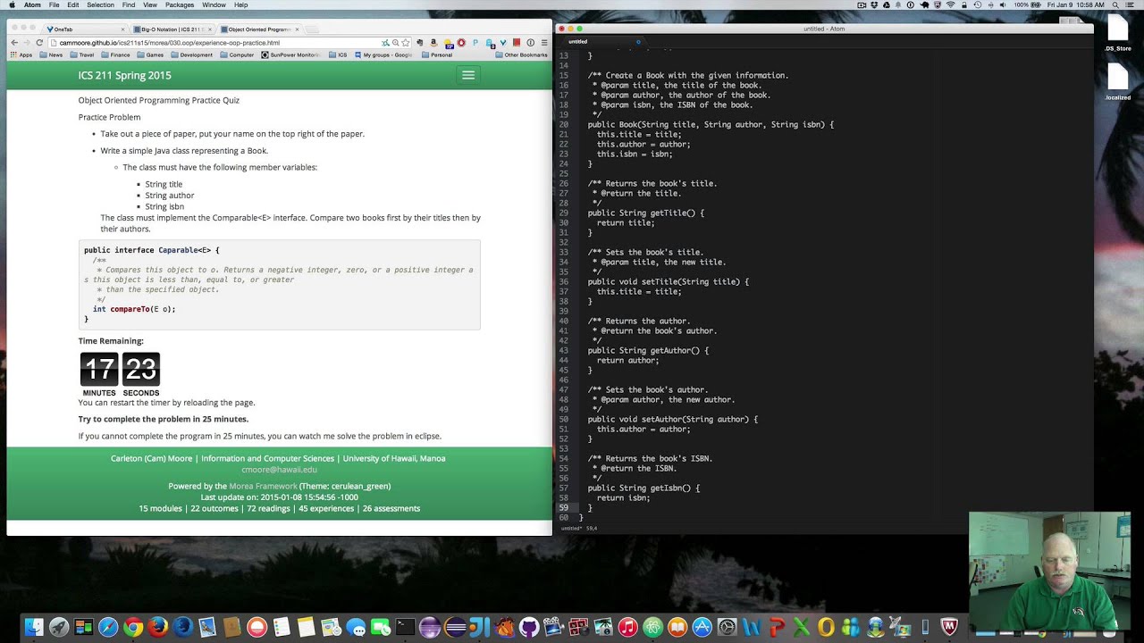 Object Oriented Programming Practice Quiz