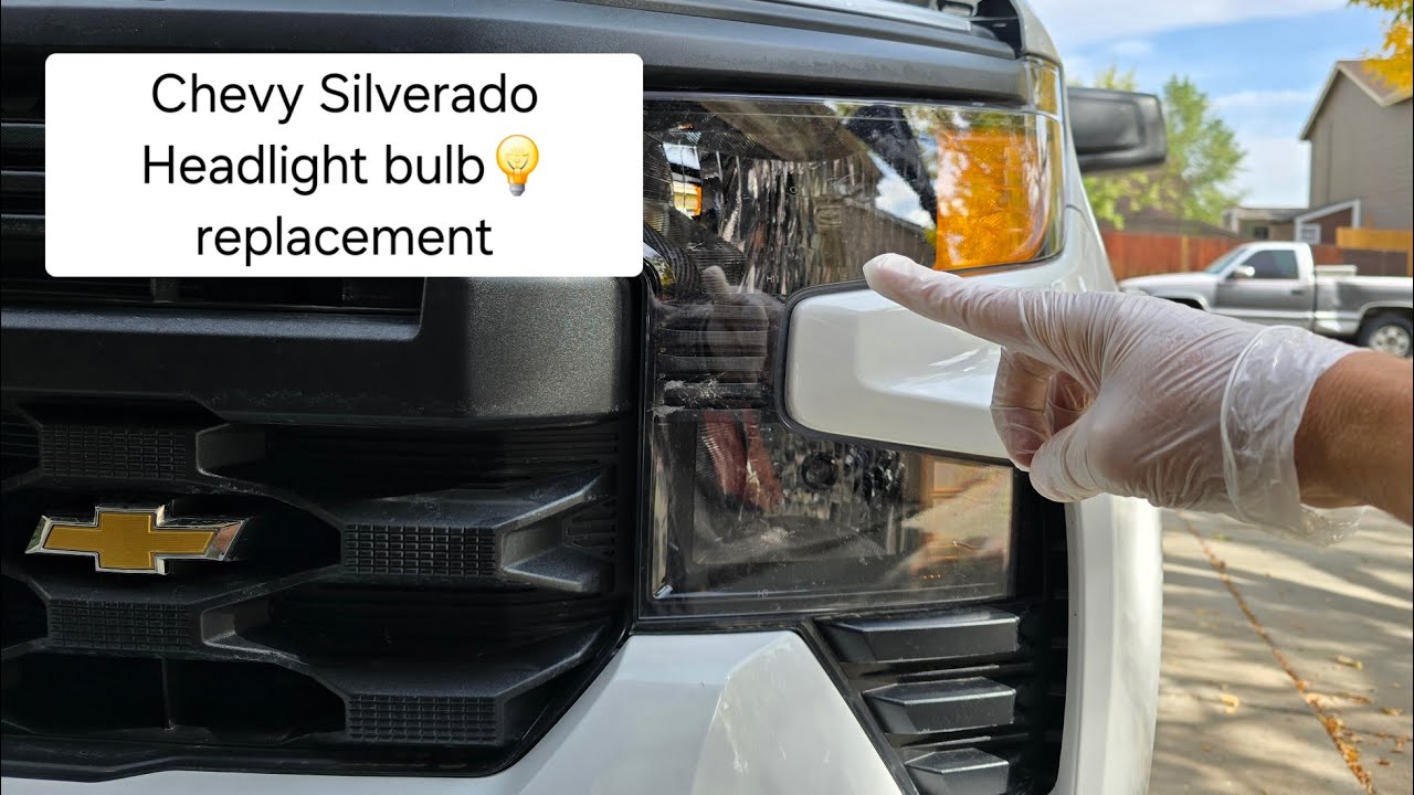 Chevrolet silverado 2019 to 2024 Low Beam Headlight Bulb Replacement work truck 1500 and  2500
