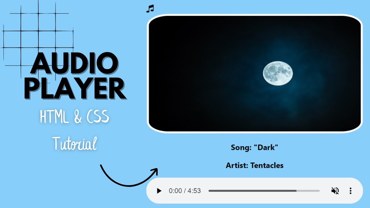 How to make an Audio Player with HTML and CSS | Tutorial