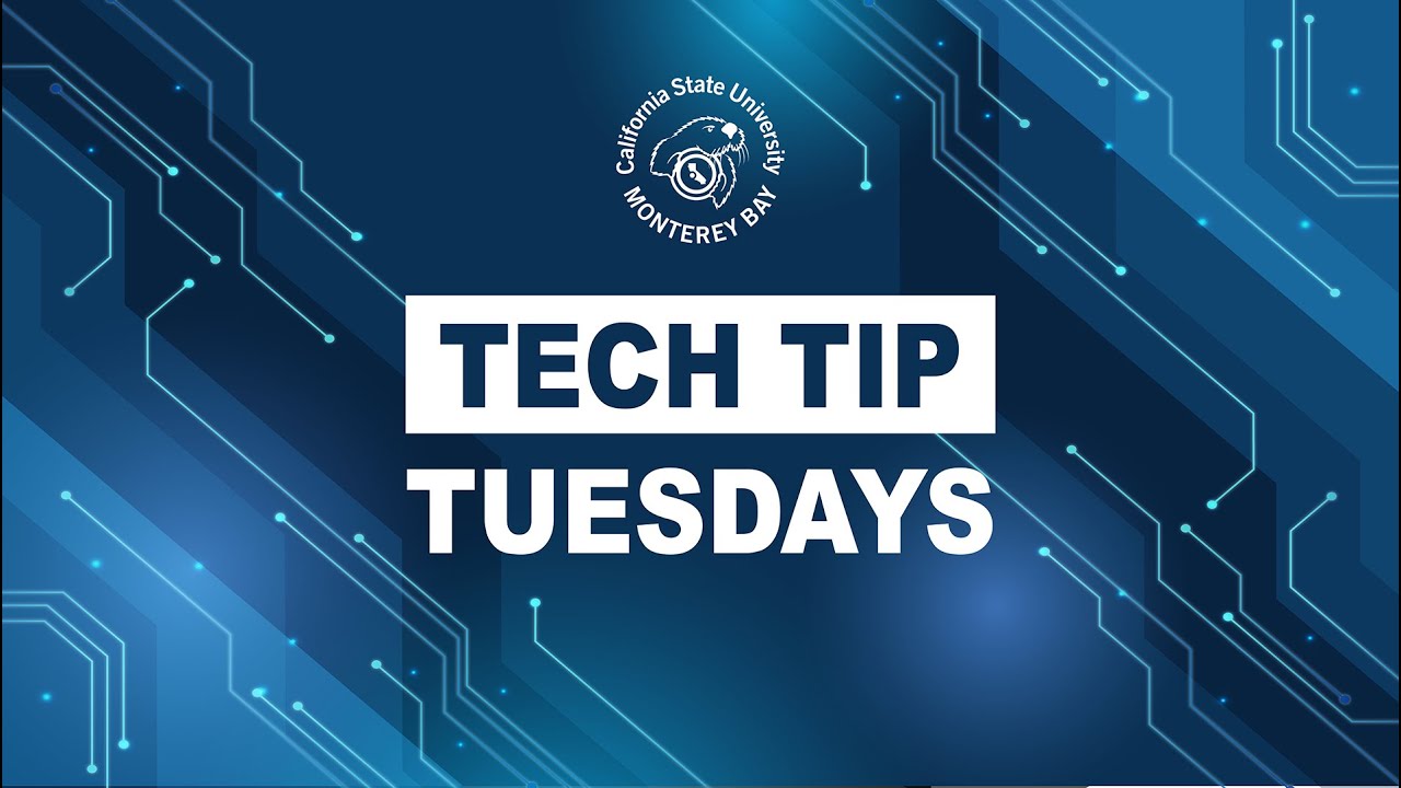 Tech Tip Tuesday Ep14: Learn about information security at CSUMB.