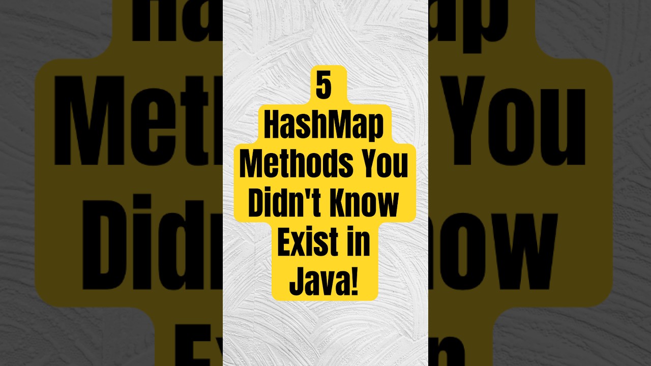 5 HashMap Methods You Didn’t Know Exist in Java! #javabasics #javabeginners #javainterviewquestions