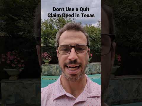 Don't Use a Quit Claim Deed in Texas #realestatelawyer #quitclaimdeed #deeds #texaslawyer