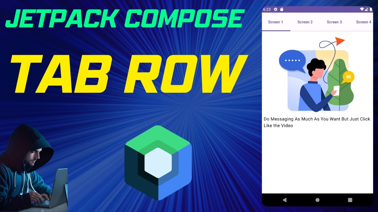 Jetpack Compose Material 3 Complete Tutorial Kotlin Android Studio 13: Tab Row