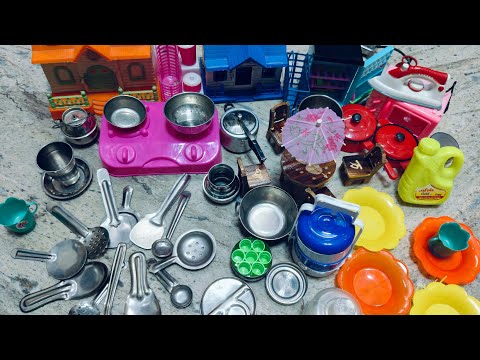 5:45 minutes satisfying with unboxing Hello kitty kitchen set| CuteeTiny ASMR kitchen kit toy video