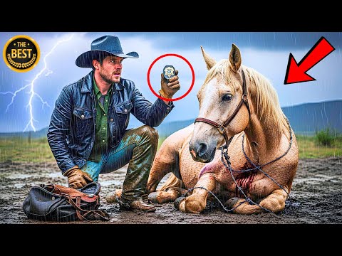 A COWBOY Found a HORSE Trapped in BARBED WIRE — But the BADGE in Her SADDLEBAG Changed Everything