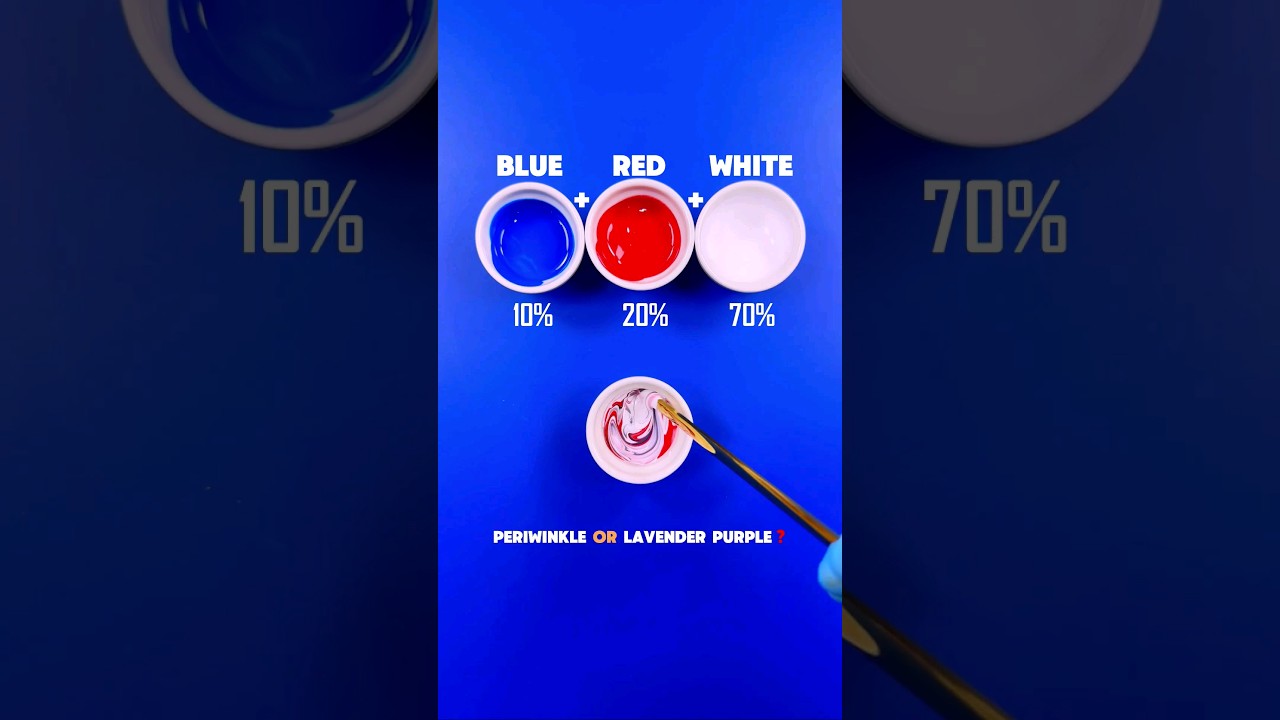 Check This! Final Color was Periwinkle or Not⁉️ #colors #paintmixing #art #artvideo #blue #red