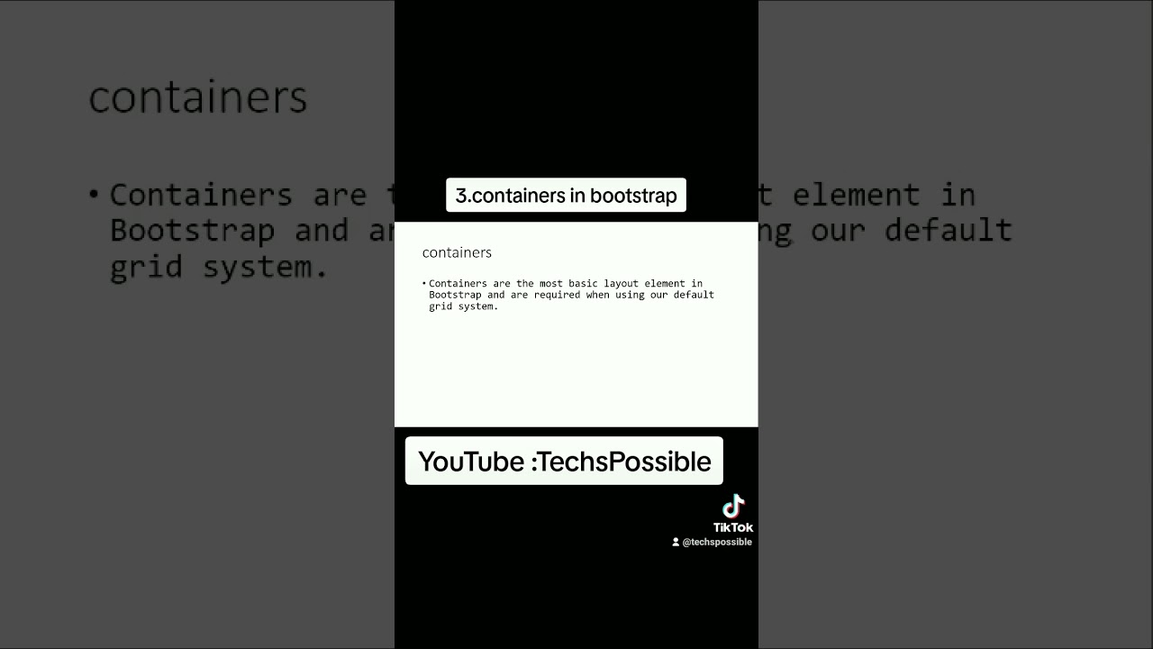 containers in bootstrap