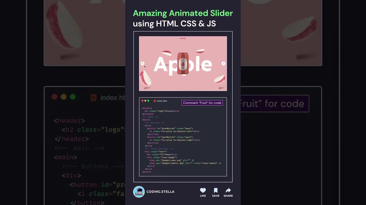 amazing animated slider 🎚️ #coding #codingbat #python #javascript
