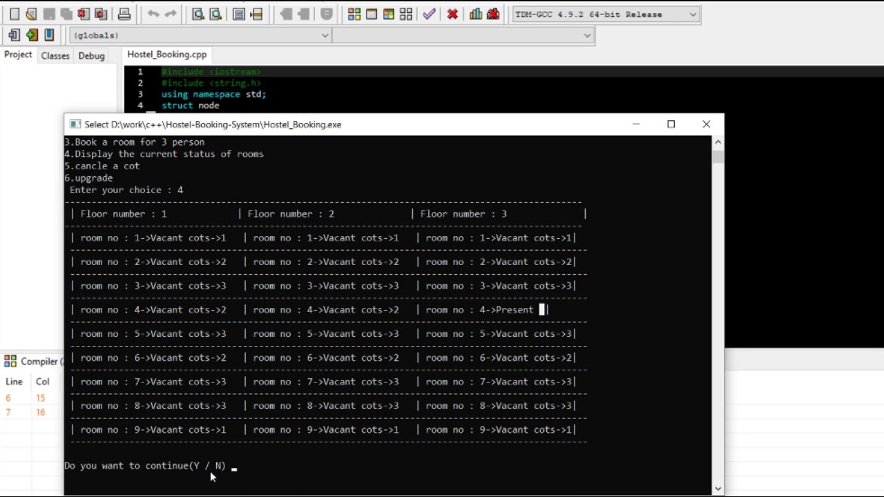 Hostel Booking System In C++ With Source Code | Source Code & Projects
