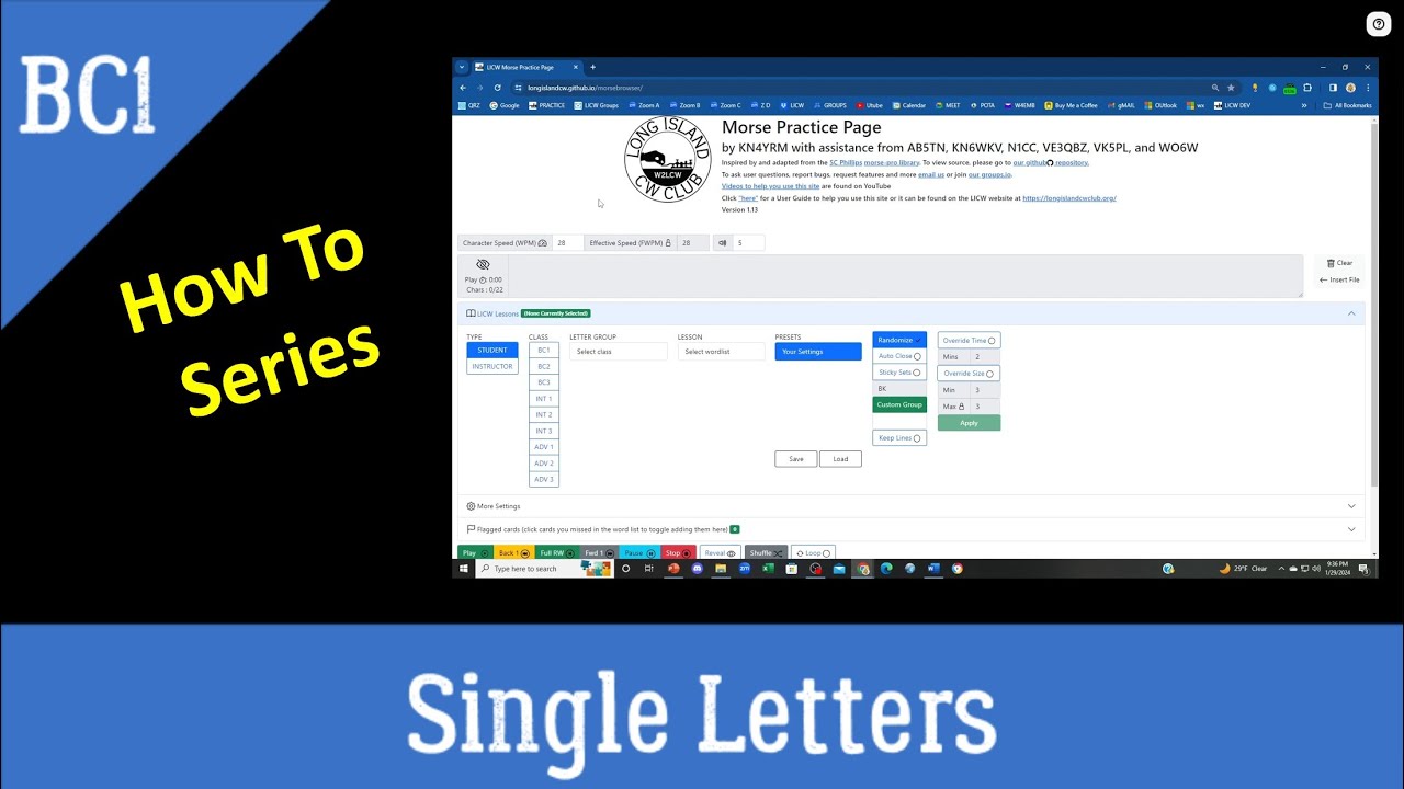 BC1 Single Letters