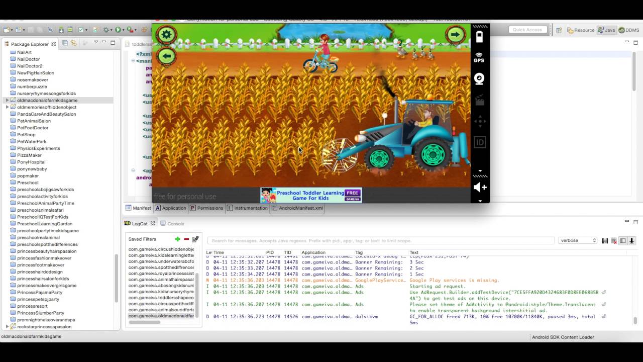 Old MacDonald Farm Kids Game - Source Code Video By Sell My Source Code.