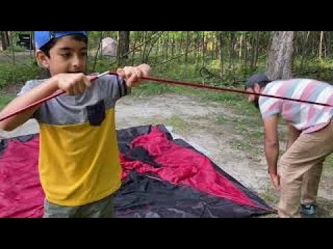 AJ’s first camping at Îles-de-Boucherville National Park