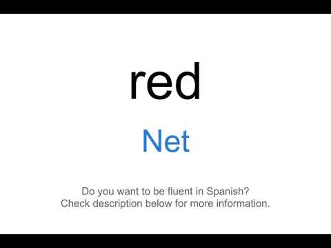 How to say "Net" in Spanish | red