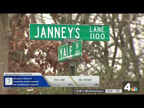 Push to Change Dozens of Alexandria Streets Named for Confederate Leaders | NBC4 Washington