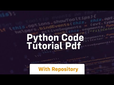 python code tutorial pdf