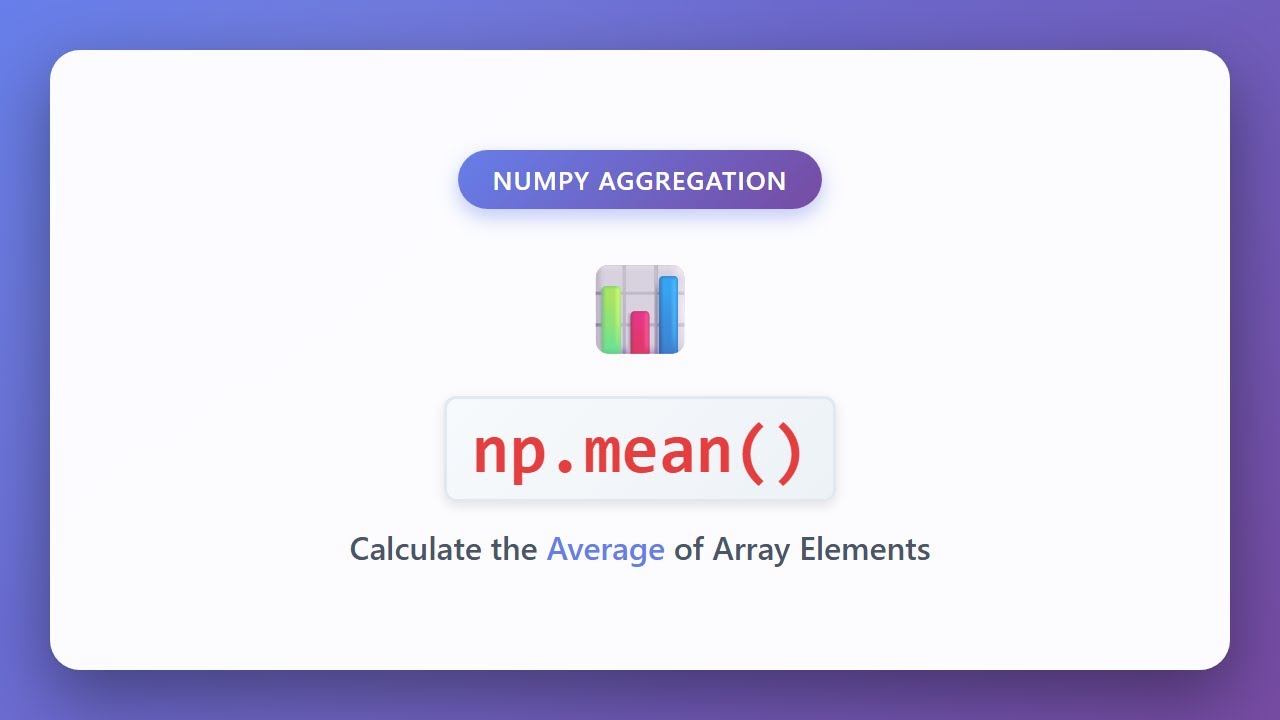 NumPy Mean Function: Calculate Array Averages with np.mean() | Python Tutorial