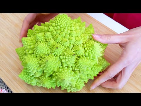 How To Cut & Cook Romanesco Keto Gratin With Garlic & Cheese Recipe(生酮饮食·焗烤起司罗马尼亚花椰菜) [中文字幕，Eng Sub]