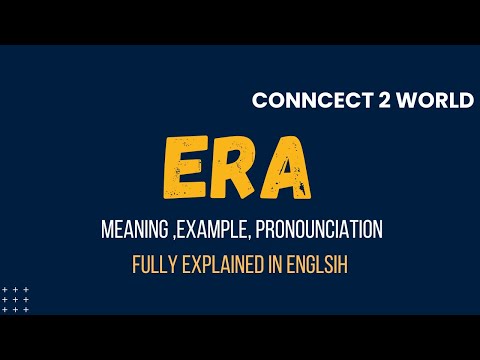 What Does era Means || Meanings And Definitions With era in ENGLISH