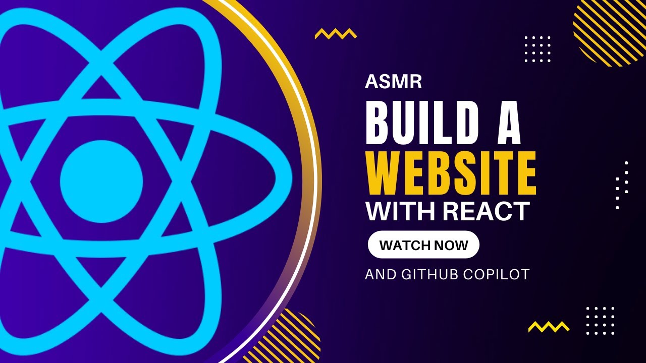 Build a Website with ReactJS | GitHub Copilot | Coding ASMR