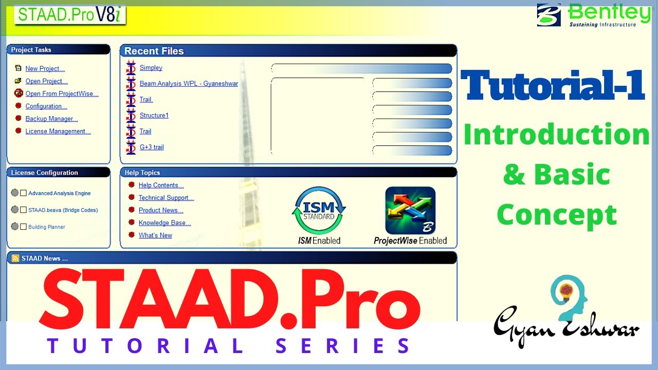 Tutorial 1 || STAAD.Pro Tutorial Series || Introduction & Basic Concept || Concept Explained