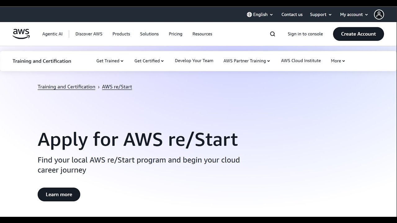 How to Apply for AWS re/Start in 2025 | Free Cloud Training Guide