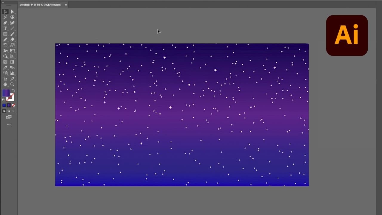 How to Create Stars Background in Adobe Illustrator I EASY TUTORIAL