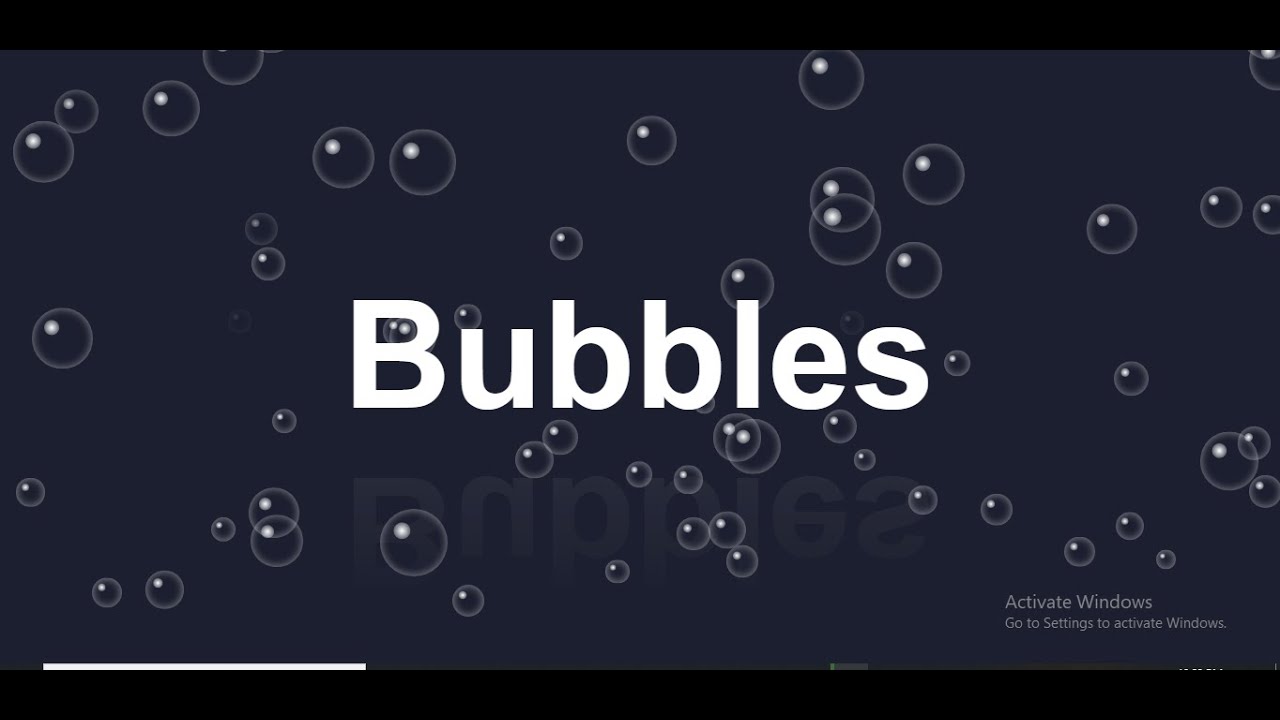 Animated Bubbles using Html CSS & Vanilla JavaScript