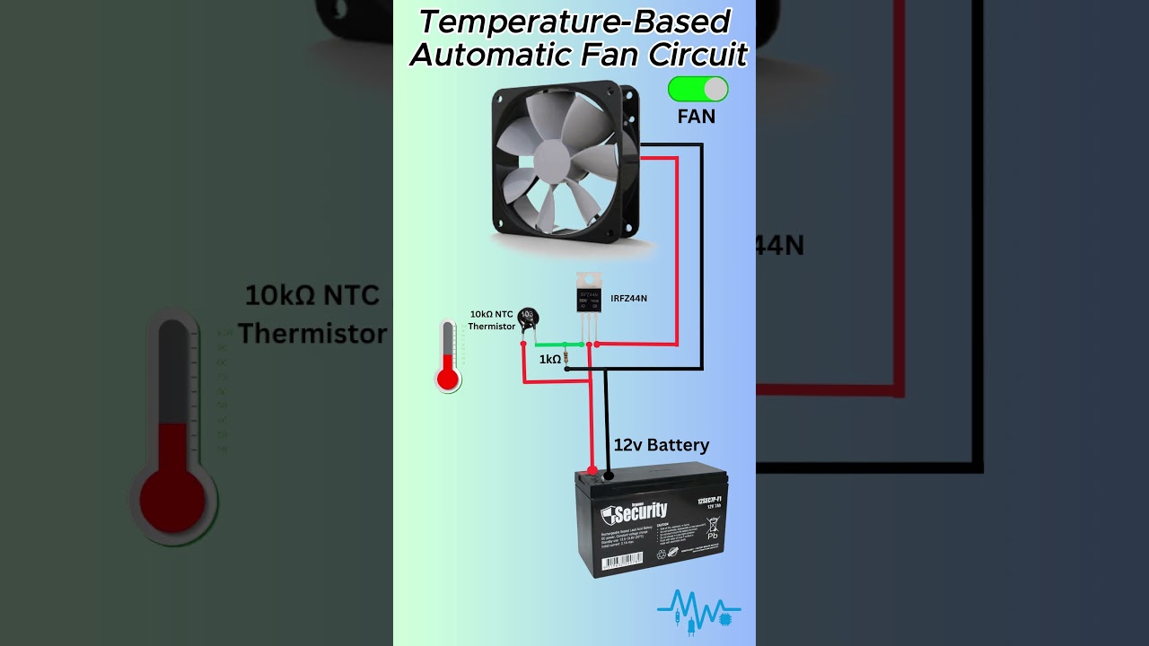🌡️ Automatic Temperature Controlled Fan | Circuit Diagram   #electronicsprojects #fan #automation