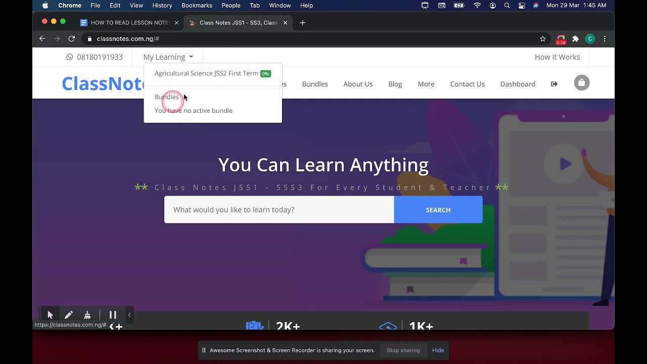 HOW TO READ LESSON NOTES ON CLASSNOTES.COM.NG