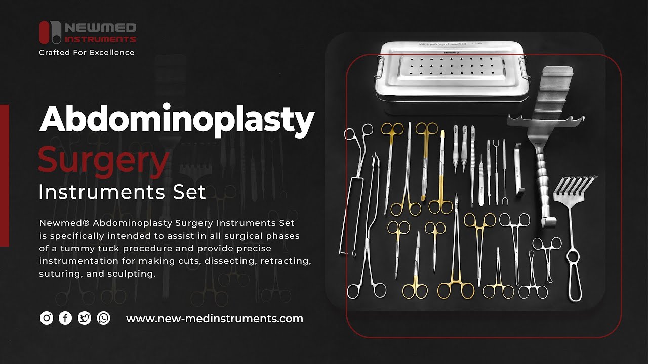 Newmed® Abdominoplasty Surgery Instruments Set | Complete Tummy Tuck Instrument Kit
