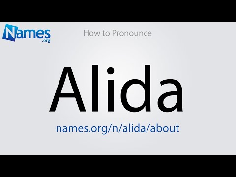 How to Pronounce Alida