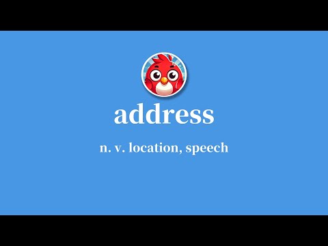Address: Meaning, Pronunciation, Definition in American & British English - addressing addresses