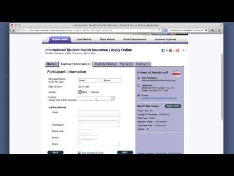 International Student Health Insurance - Applying for Coverage