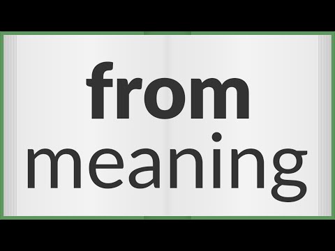 From | meaning of From