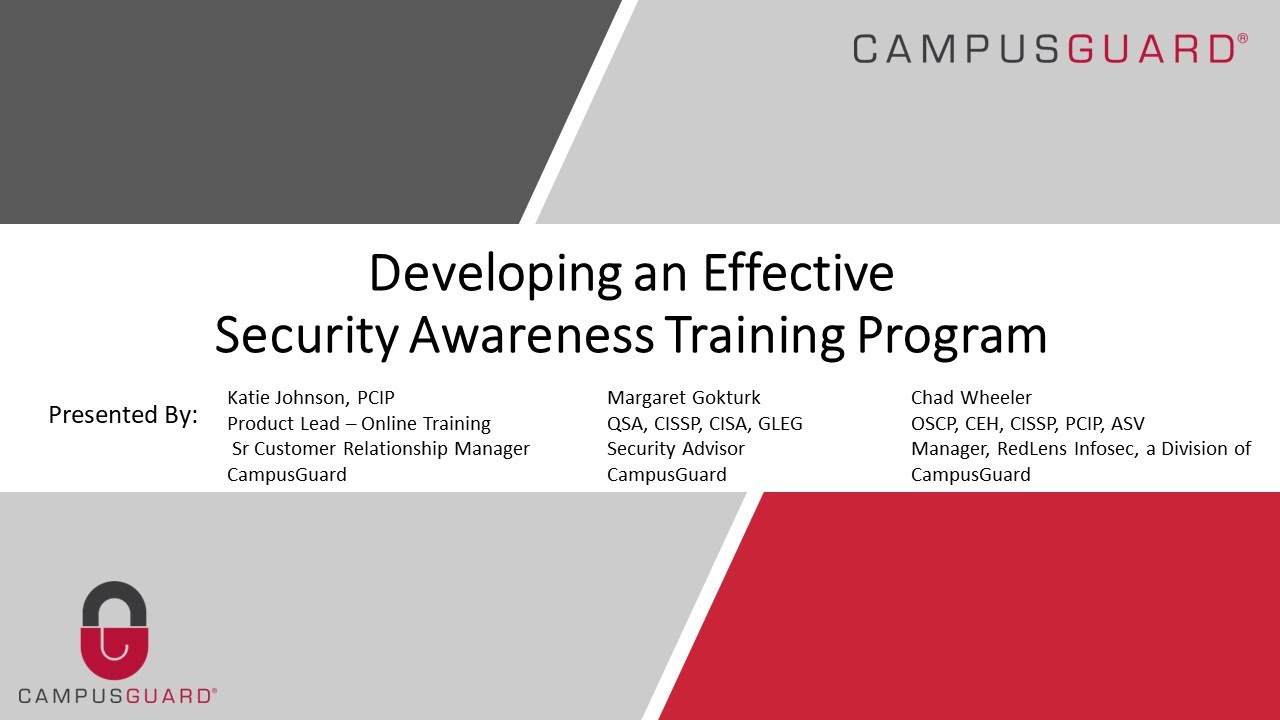 Developing an Effective Security Awareness Training Program - Webinar 3.21.2023