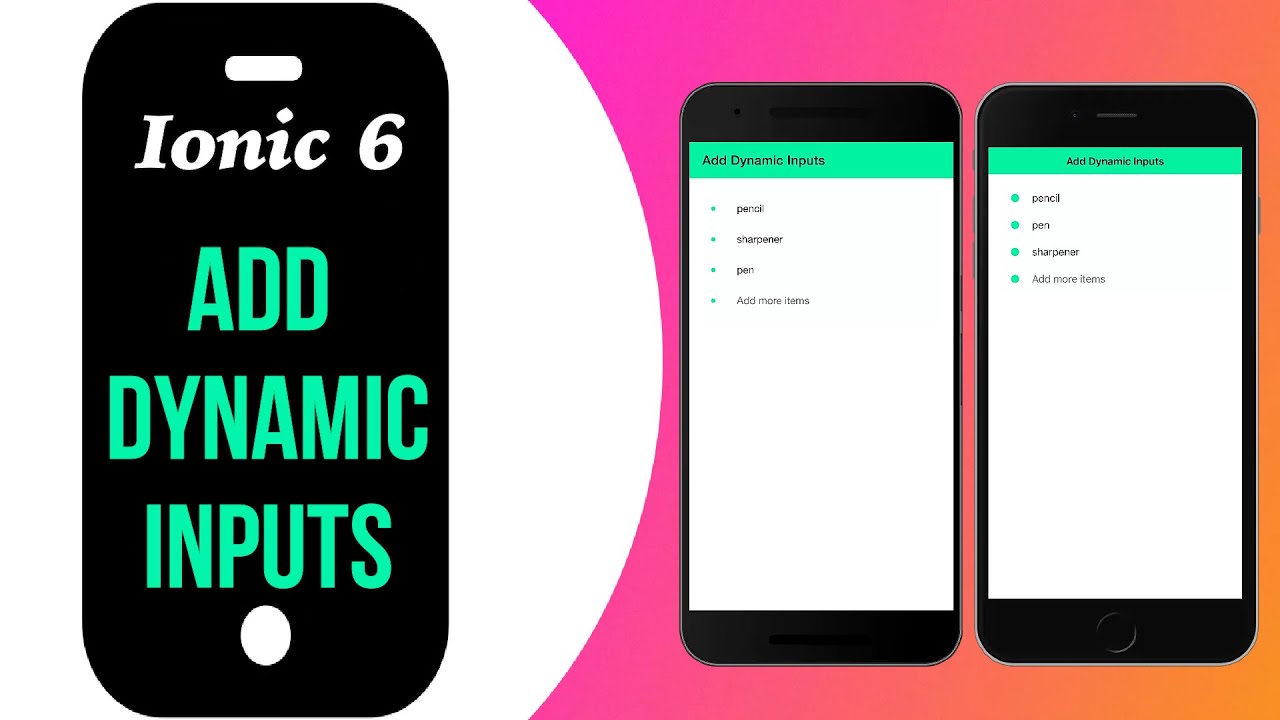 Ionic Angular - Add Input Forms Dynamically