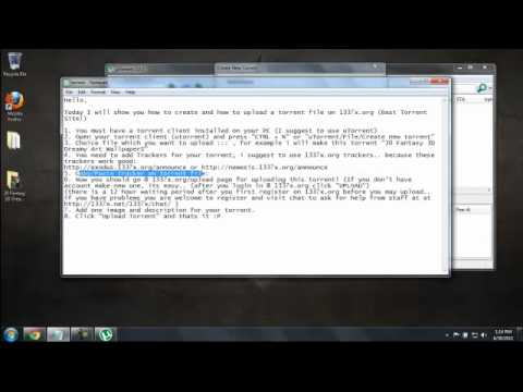 How to make torrent and how to upload @ 1337x.org