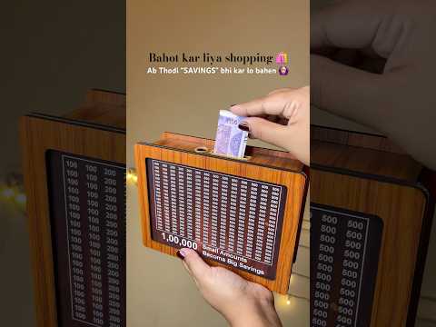 Wooden Money Saving Box | piggy bank #meeshofinds #unboxing #shorts