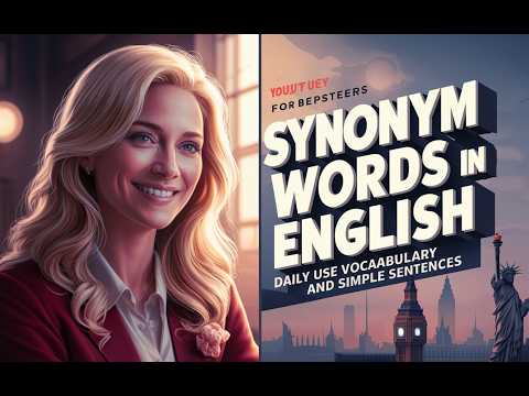 Synonym Words in English for Beginners: Daily Use Vocabulary and Simple Sentences.