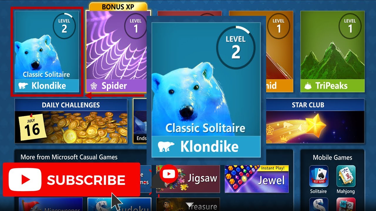 Klondike | Microsoft Classical Solitaire Collection | Level 1 | Gaming With MPM