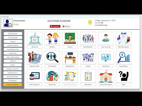 School Management System in Microsoft Access | Demo and Features