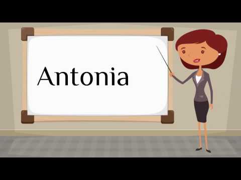 How do you say 'Antonia' in Spanish?