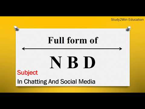 NBD ka full form | Full form of NBD in English | Subject - In chatting and social media